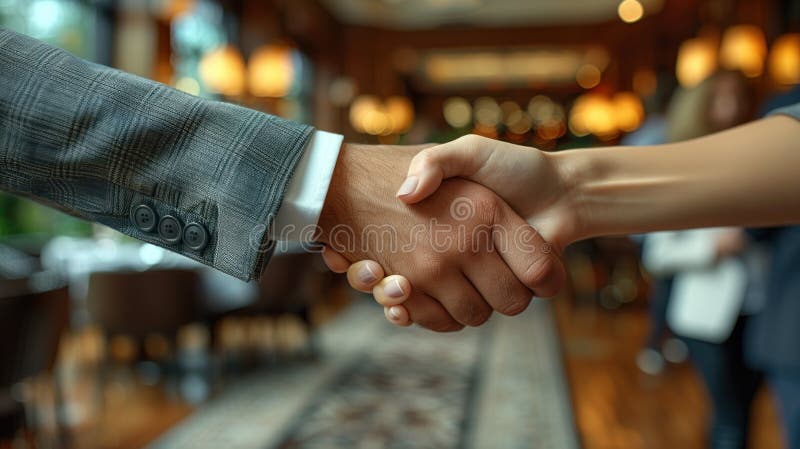 Group of Business Professionals Engaging in Networking at a Corporate ...