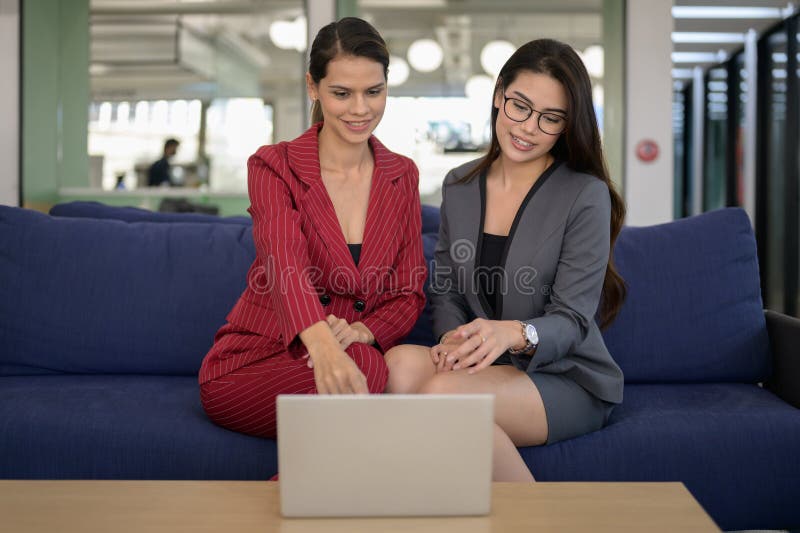 Group Of Business Team Meeting And Brainstorming At Office Stock Image