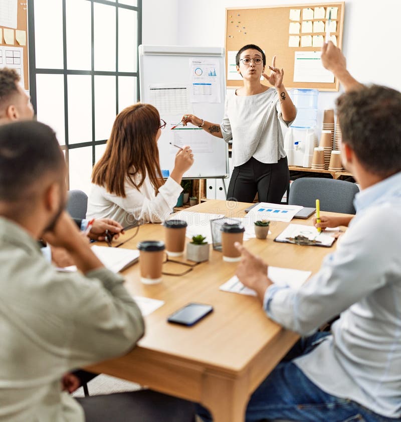 Listening to boss stock photo. Image of employee, planning - 22926028