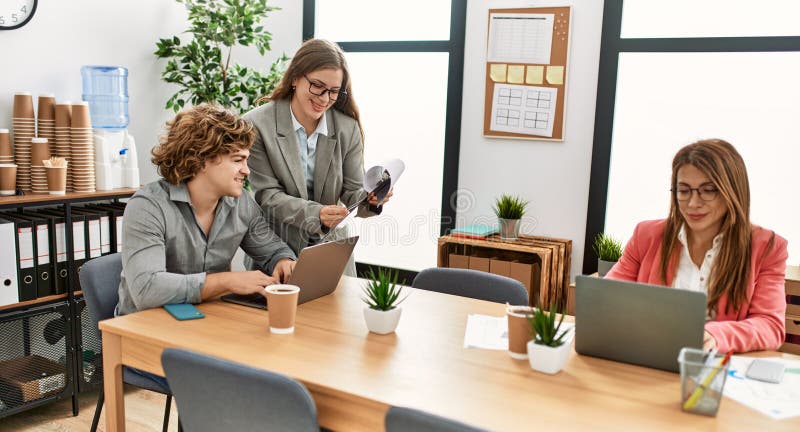 Group of Business Workers Working at the Office Stock Photo - Image of ...