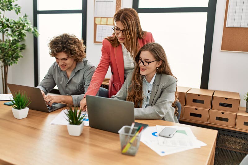 Group of Business Workers Working at the Office Stock Photo - Image of ...