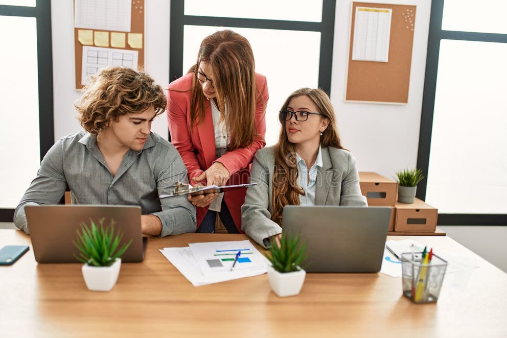 Group of Business Workers Working at the Office Stock Photo - Image of ...
