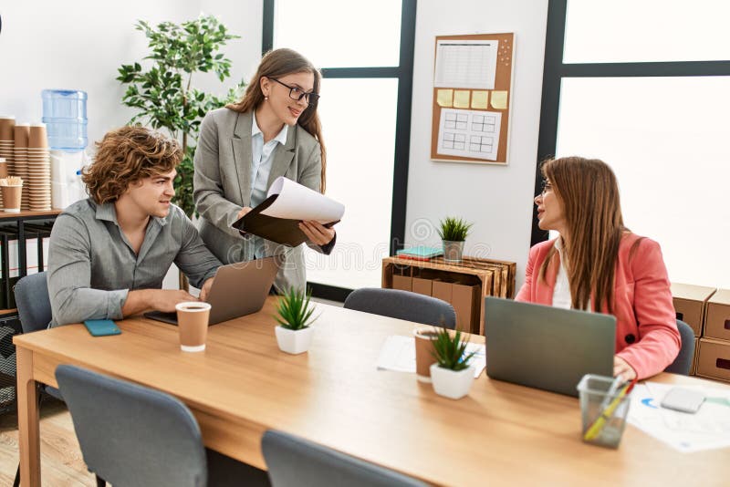 Group of Business Workers Working at the Office Stock Image - Image of ...