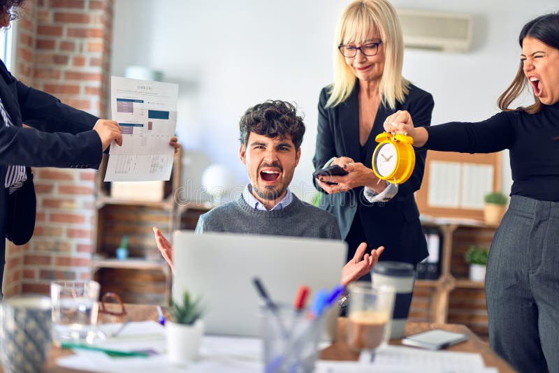 Group of Business Workers Working Together Stock Photo - Image of ...