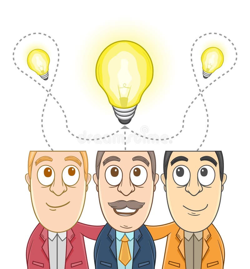 Brainstorming, Develop Ideas, Teamwork Stock Illustration ...