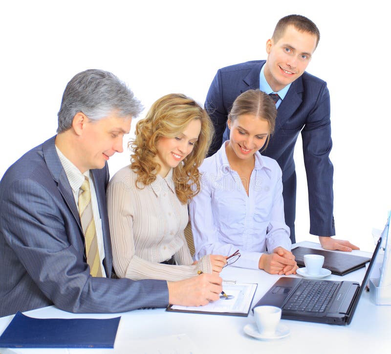 Group of Businessmen the Conclusion Stock Image - Image of female ...