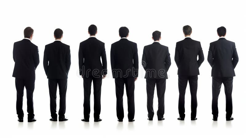 Group Businessmen Dressed in Business Attire Standing. Team Work ...