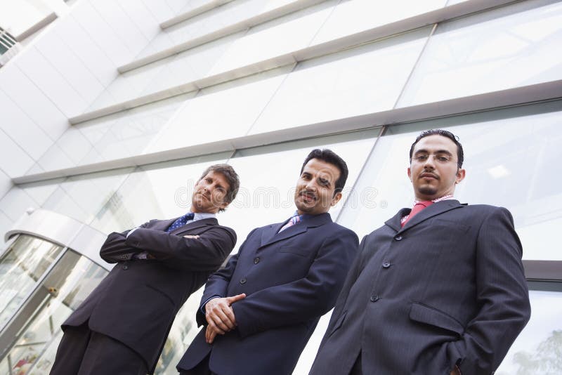 Group of Businessmen Outside Office Building Stock Image - Image of ...