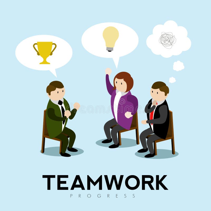 Group of Businessmen Talking. Teamwork Stock Vector - Illustration of ... Group of Businessmen Talking. Teamwork Stock Vector - Illustration of ...