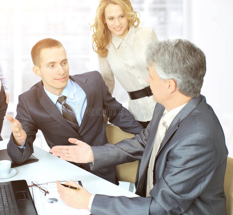 Group of Businessmen To Discuss Work Plan. Stock Photo - Image of hands ...