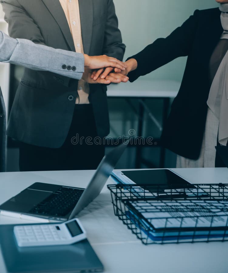 Group of Businesspeople Meeting in Office. Teamwork of Business Stock ...