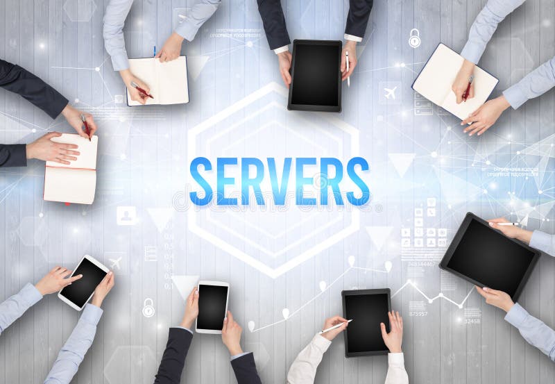 Group 3d servers stock illustration. Illustration of isolated - 277863