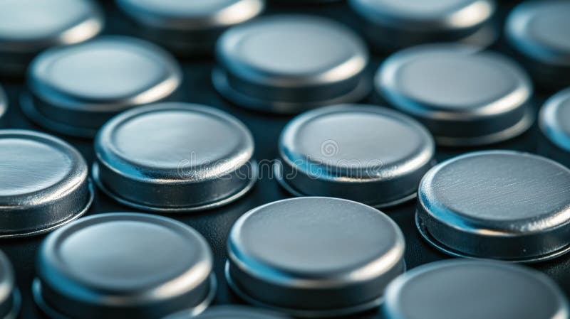 Group of Button Cell Lithium Battery, Close-up Stock Photo - Image of ...