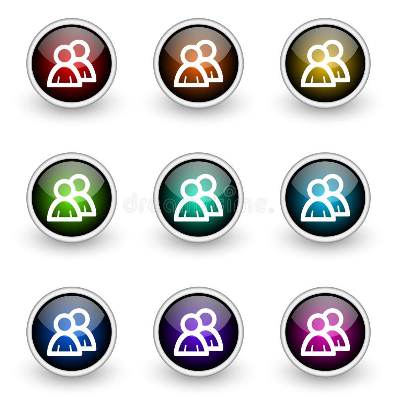 Group button set stock illustration. Illustration of desktop - 19302816