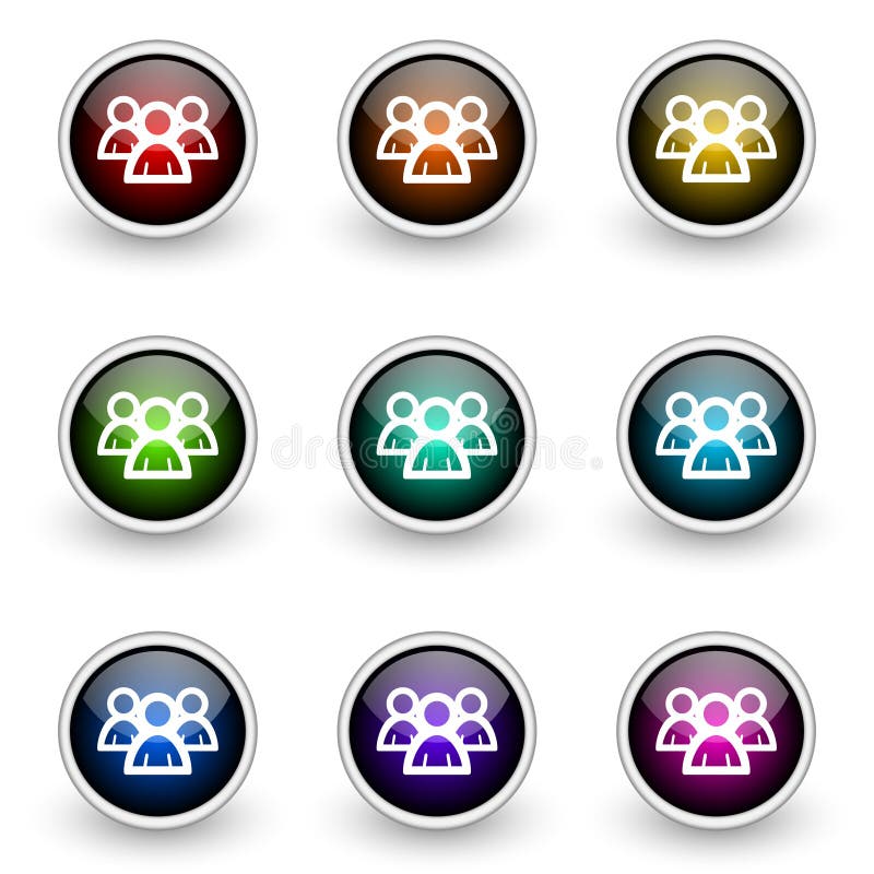 Group button set stock illustration. Illustration of button - 19302828