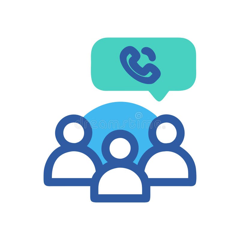 Group Call Icon for Communication Stock Vector - Illustration of ...