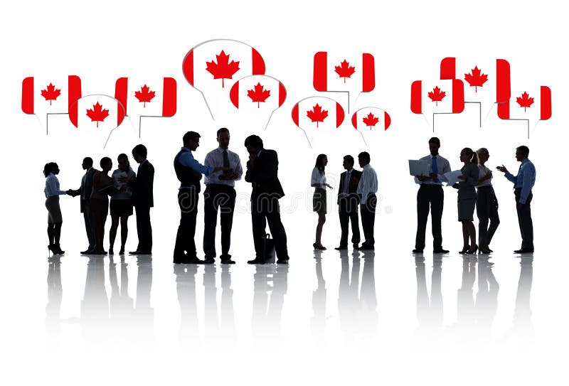 Group of Canadian Business People Talking Stock Photo - Image of global ...