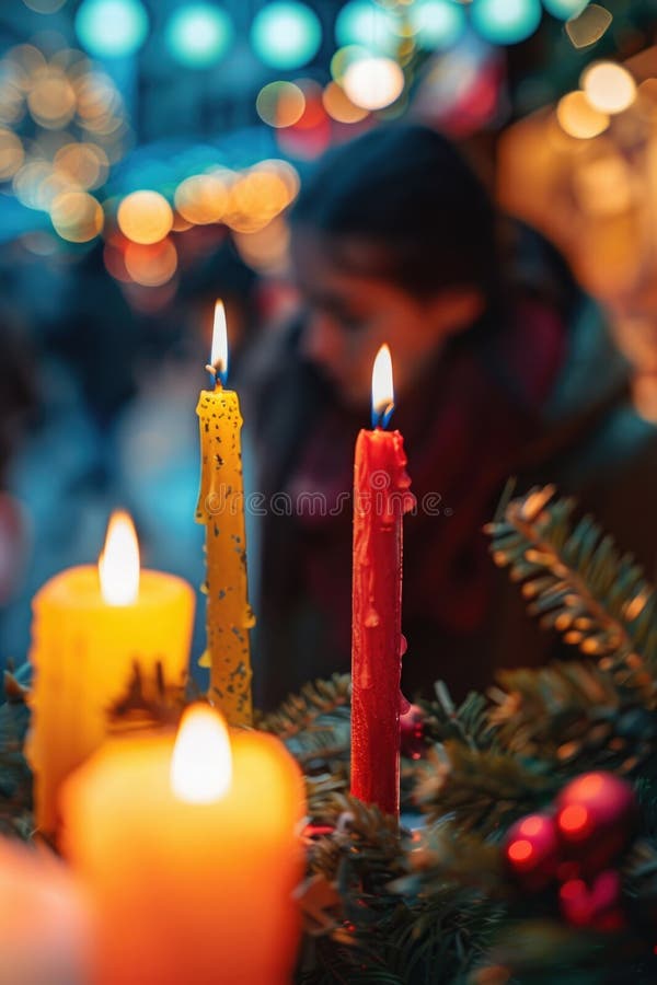 Group of Candles on a Table, Perfect for Home Decor Stock Image - Image ...