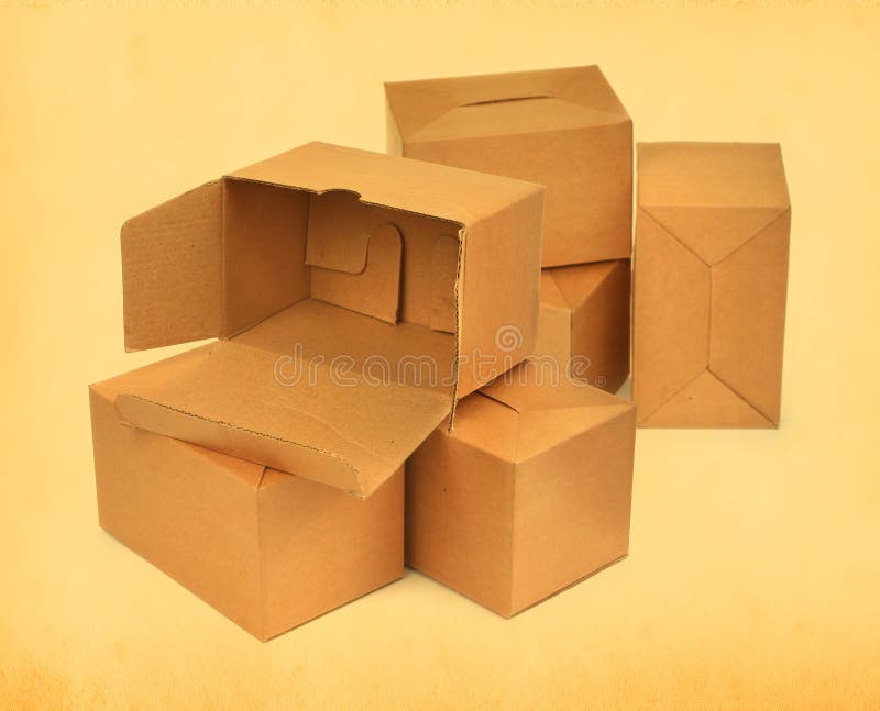Group of cardboard boxes stock image. Image of packages - 3778353