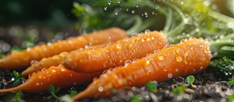 Group of Carrots on Pile of Dirt Stock Photo - Image of vegetables ...