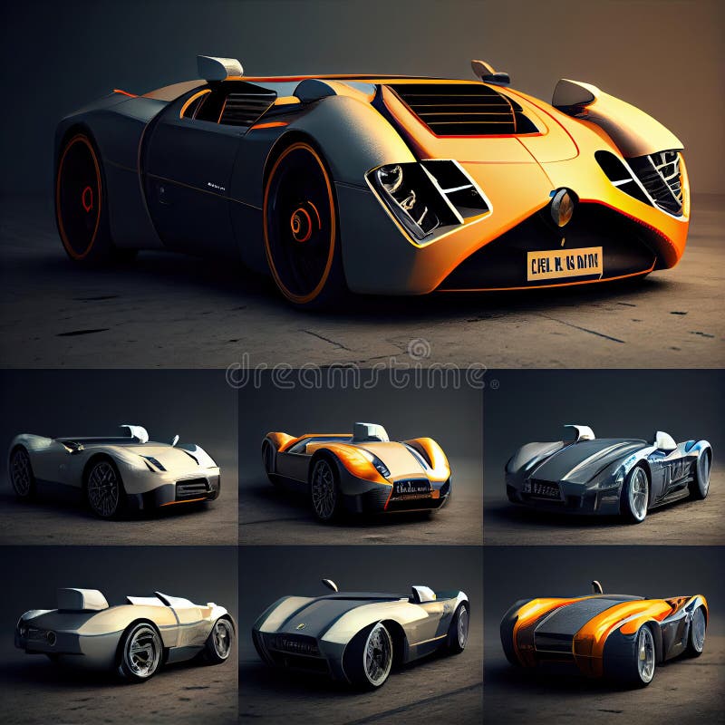 A Group of Cars with Different Colors Stock Illustration - Illustration ...