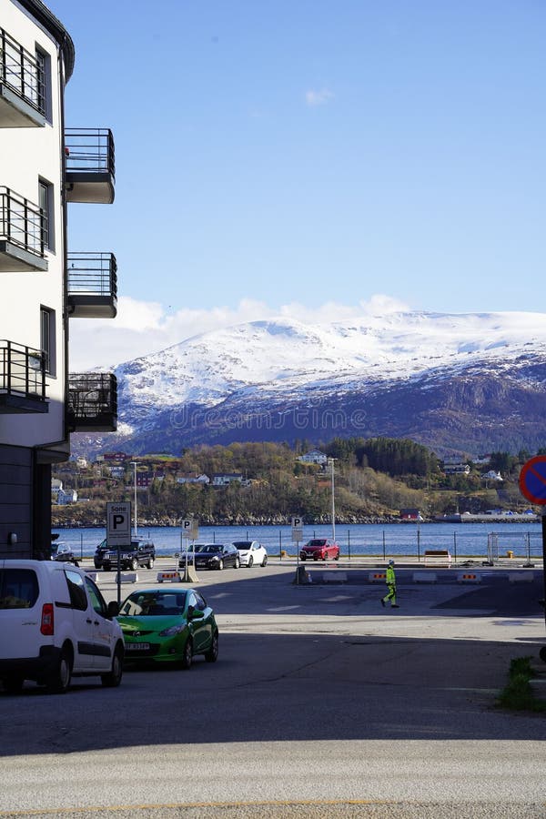 Group of Cars Parked in a Designated Lot in Front of a Modern Office ...