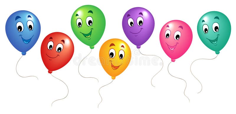 Group of Cartoon Balloons 3 Stock Vector - Illustration of decorative ...