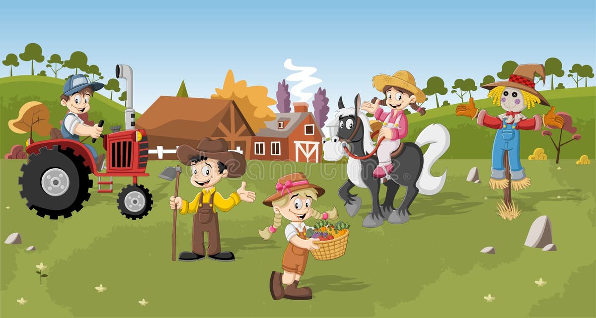 Group Cartoon Farmers Stock Illustrations – 246 Group Cartoon Farmers ...