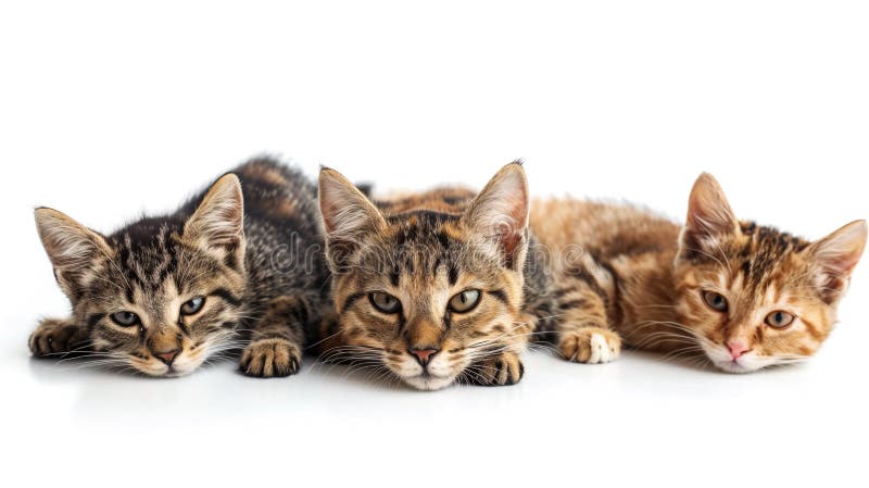 Group of Cats in a Row stock illustration. Illustration of mammals ...