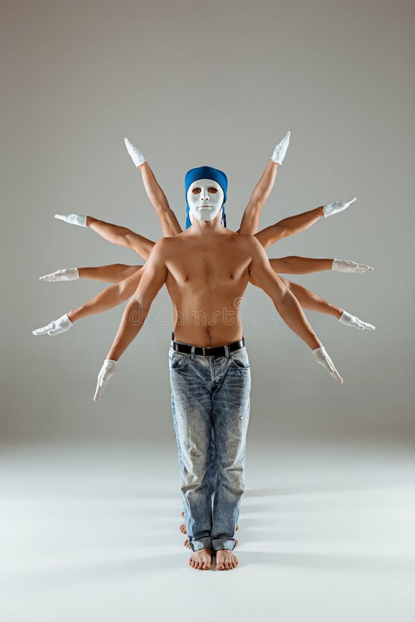 The People in Masks and One Man without Mask Stock Image - Image of ...