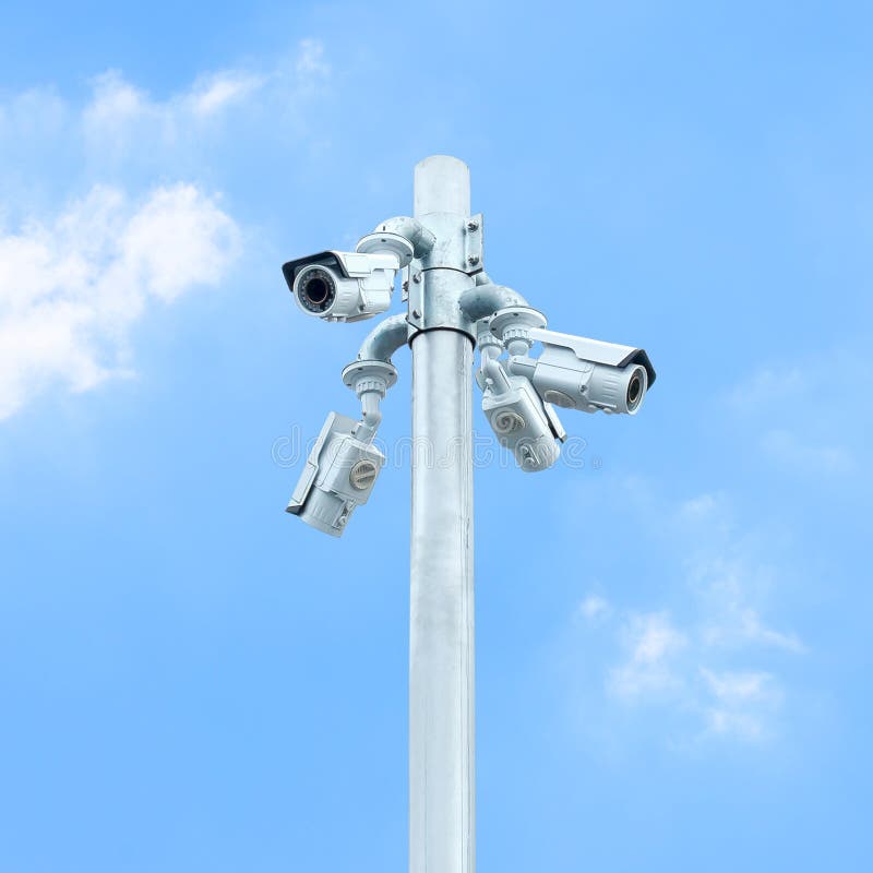 Group Cctv Post Cloudy Blue Sky Stock Photos - Free & Royalty-Free ...