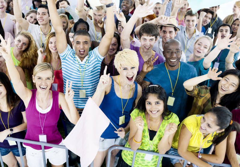 Group Celebration Cheerful Community Youth Joy Concept Stock Image ...
