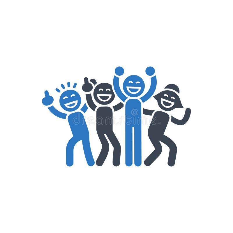 Group Celebration Party Icon Stock Vector - Illustration of sign ...