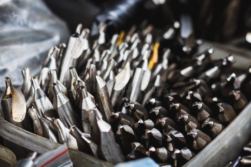 Group of Center Drill Tools with Beautiful Light Stock Image - Image of ...