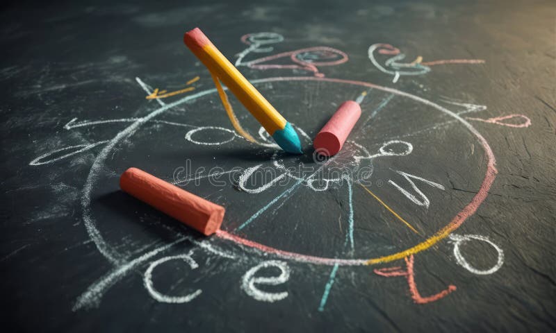 A Group of Chalk Sticks are on the Ground, with the Word "CELLO ...