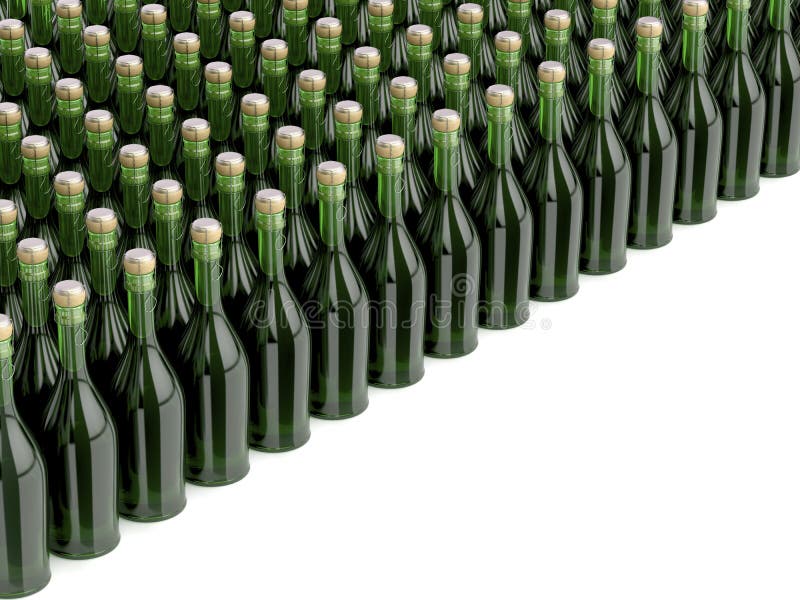 Group of champagne bottles stock illustration. Illustration of wine ...