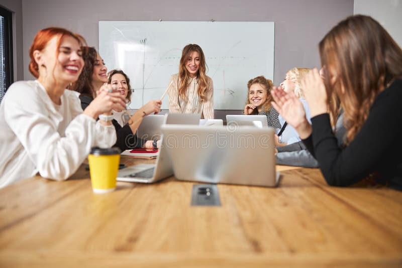 Creative Team Working on Business Project in Office Stock Image - Image ...