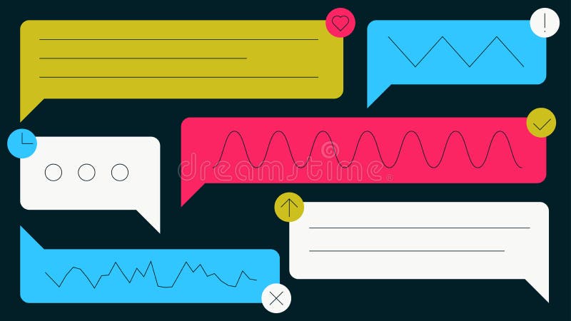 Group Chat Concept Illustration Stock Vector - Illustration of internet ...