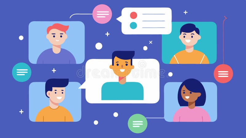 Group Chat Feature a Chat Interface with Multiple Users Discussing ...