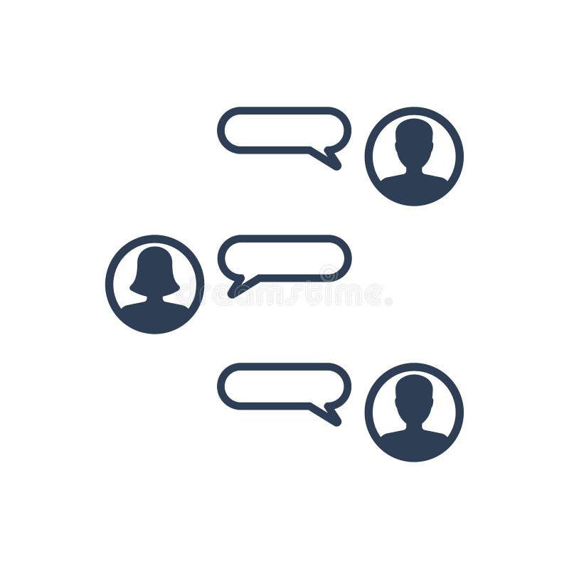 Group Chat Icon stock illustration. Illustration of social - 158394901