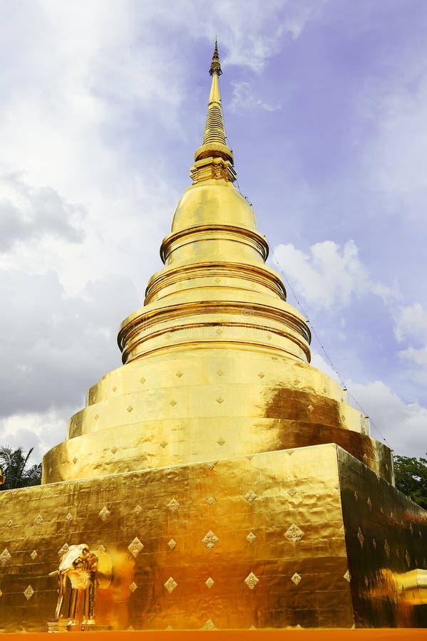Group of Chedi, Stupa at Wat Phra Singh Stock Photo - Image of building ...