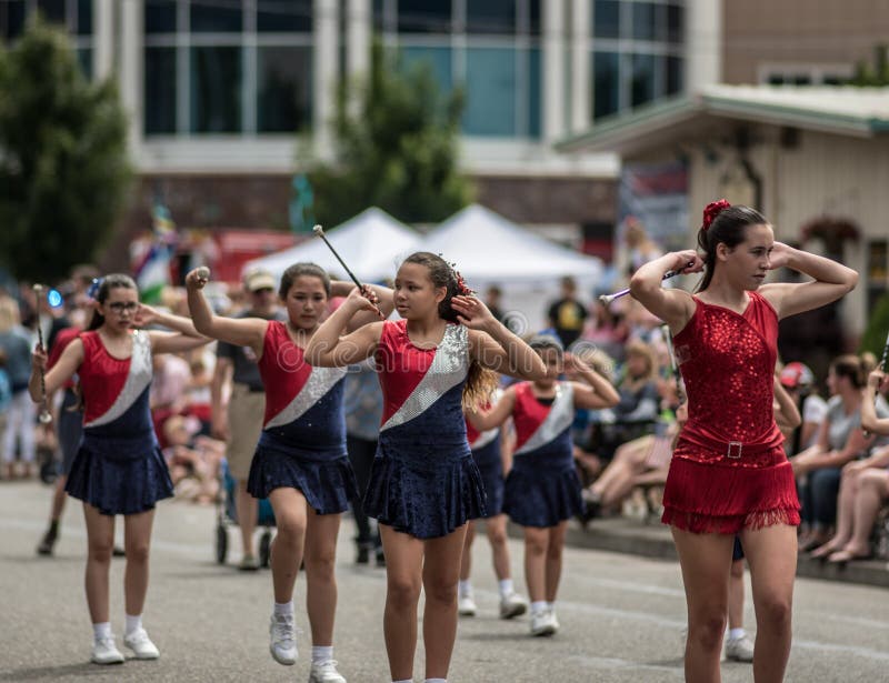 A Group of Cheerleaders on Display in a Parade Editorial Stock Photo ...