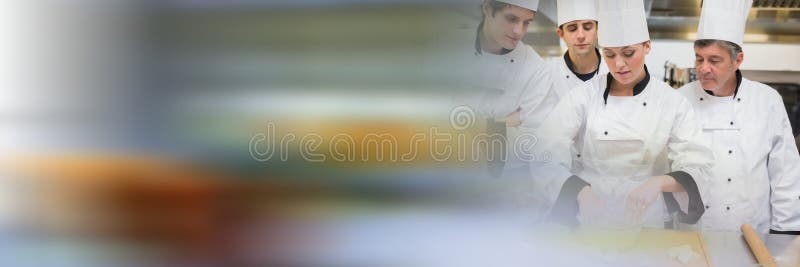 Group of Chefs Cooking in a Kitchen, Restaurant Kitchen and Food ...