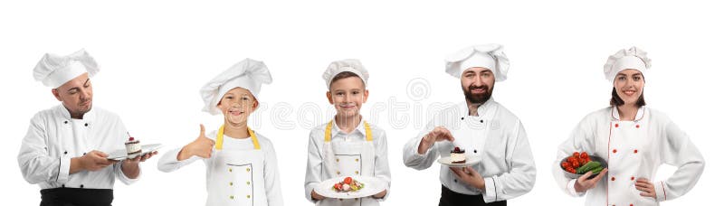 Group of Chefs on White Background Stock Image - Image of group ...