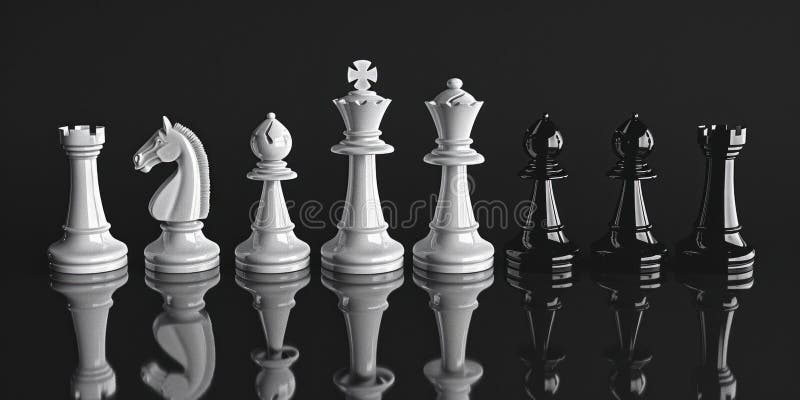 Group of Chess Pieces Arranged on a Table Stock Photo - Image of ...