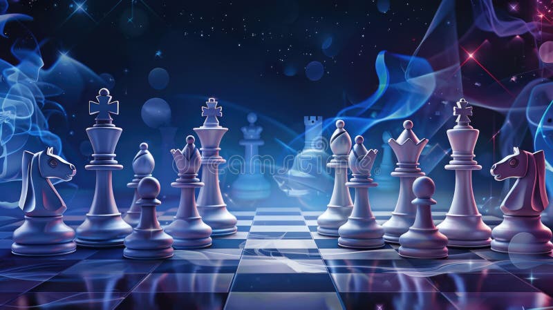 A Group of Chess Pieces Sitting on Top of a Chess Board, Great for ...