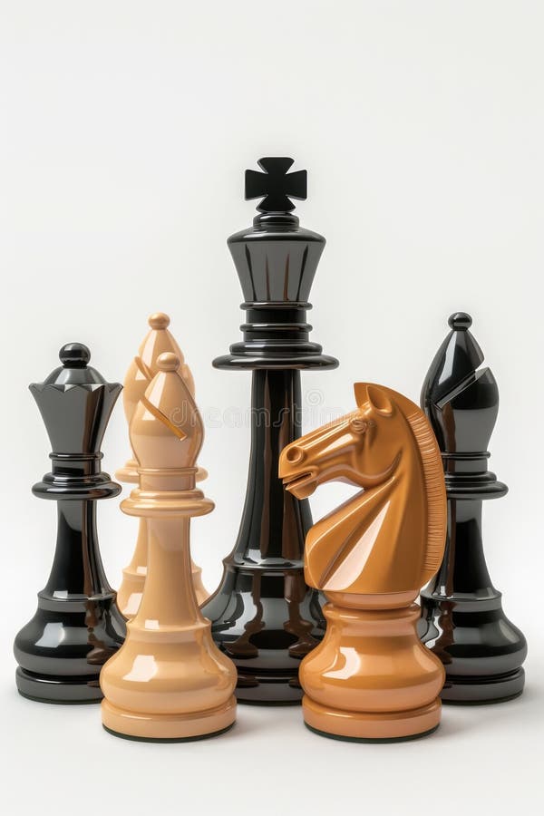 A Group of Chess Pieces Stacked on Top of Each Other Stock Image ...