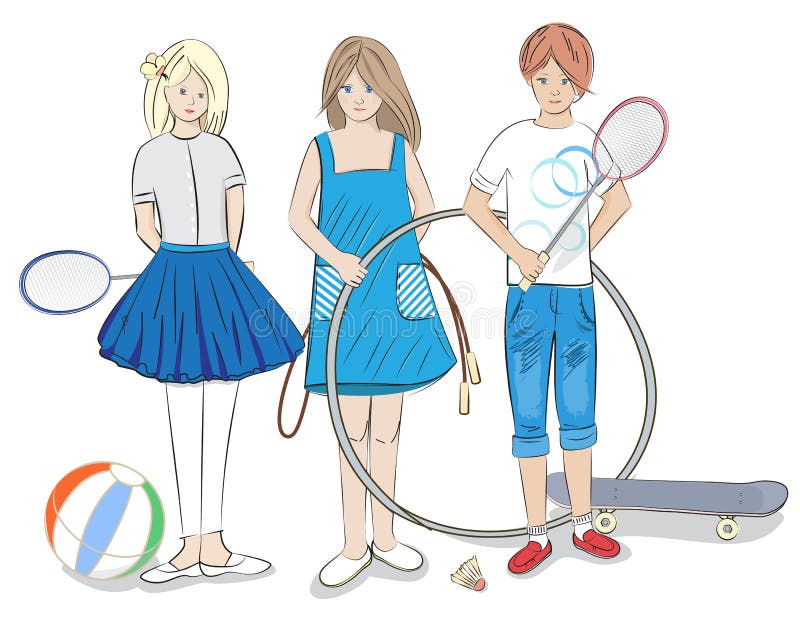 Skipping Group Stock Illustrations – 417 Skipping Group Stock ...