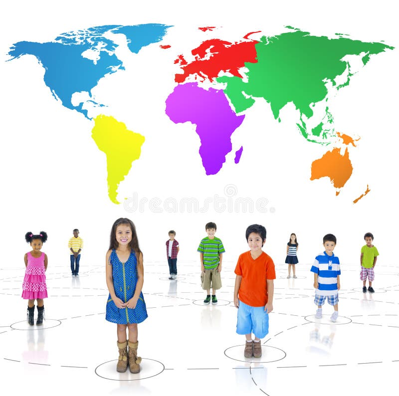 Group Children Childhood Community Joyful Concept Stock Image - Image ...