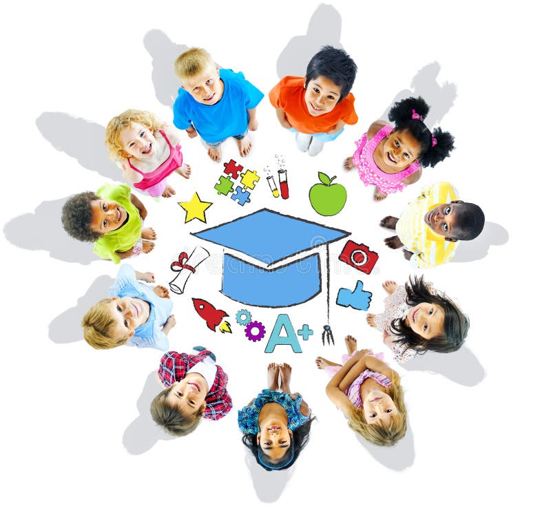 Group of Children Circle and Education Concept Stock Photo - Image of ...